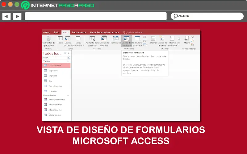 How to set the form design view to customize them in Microsoft Access ...